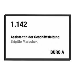 MADRID Black Line™ Türschild, DIN A5 quer, BxH 212,5 x 150,5 mm, schwarz kaiserkraft
