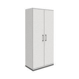 eurokraft pro P12 - Fl&uuml;gelt&uuml;renschrank, HxBxT 1869 x 800 x 442 mm, wei&szlig;