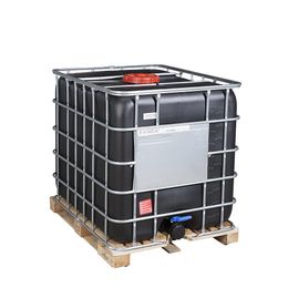 IBC-Container RECOBULK mit UV-Schutz, UN-Zulassung, Volumen 1000 l, auf Holzpalette, NW Öffnung 225 mm / NW Auslauf 80 mm kaiserkraft