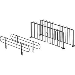 Set aus Regalteilern und Seitenbegrenzern, für Tiefe 610 mm, schwarz, 2 x 2 Stk kaiserkraft