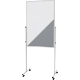 Maul Moderationstafel Maulsolid, Whiteboard/Filz grau, Tafel-HxB 1200 x 750 mm