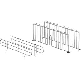 Set aus Regalteilern und Seitenbegrenzern, für Tiefe 610 mm, verchromt, 2 x 2 Stk kaiserkraft