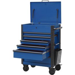 Werkzeugwagen mit Deckelfach, HxBxT 1015 x 722 x 482 mm, enzianblau/schwarz kaiserkraft