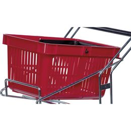 Kongamek Korb f&uuml;r Einkaufswagen, Volumen 27 l, rot