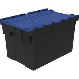 Mehrweg-Stapelbeh&auml;lter, LxBxH 600 x 400 x 367 mm, schwarz/blau kaiserkraft