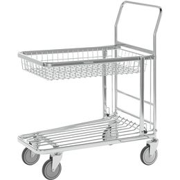 Kongamek Einkaufswagen, verzinkt, LxBxH 870 x 530 x 1010 mm, Tragf&auml;higkeit 300 kg