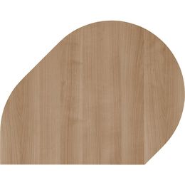 eurokraft pro Ansatztisch, mit h&ouml;henverstellbarem St&uuml;tzfu&szlig;, Nussbaum / graphit