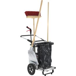 Flora Abfallsammelwagen Picobello Mini, mit fester Müllsackhalterung und Geräten, HxBxL 1060 x 710 x 930 mm, 120 l