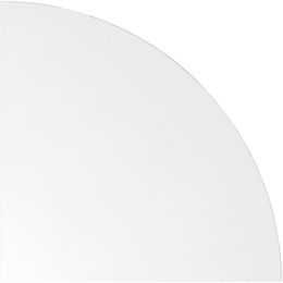 eurokraft pro Verkettungsplatte, 90&deg; Viertelkreis, BxT 800 x 800 mm, wei&szlig;