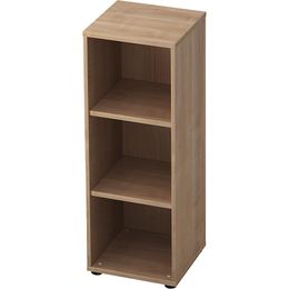eurokraft pro Büroregal, 2 Fachböden, HxBxT 1100 x 400 x 400 mm, Dekor Nussbaum