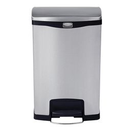 Rubbermaid Tretabfallsammler SLIM JIM®, aus Edelstahl, Volumen 50 l