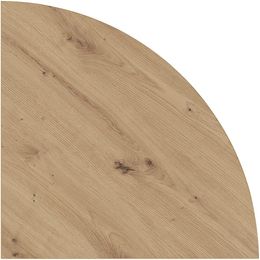 eurokraft pro Verkettungsplatte, 90&deg; Viertelkreis, BxT 800 x 800 mm, Asteiche