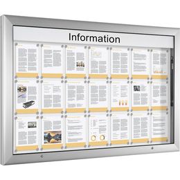 Schaukasten für Innen- und Außenbereich, Querformat, Übergröße, BxH 1600 x 1025 mm, Türöffnung 90° nach oben, Rückwandfarbe Reinweiß kaiserkraft