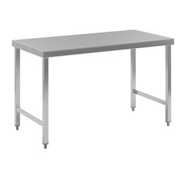 Edelstahl-Arbeitstisch, Arbeitsh&ouml;he 850 mm, BxT 1400 x 700 mm, ohne Ablageboden kaiserkraft