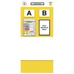 Regal-Infoboard Doppelmarkierung, Whiteboard, HxB 2000 x 900 mm, gelb kaiserkraft