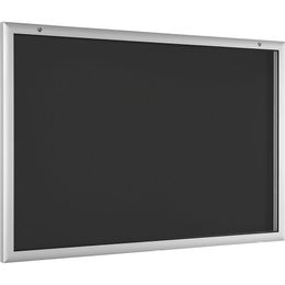 Schaukasten für Innen- und Außenbereich, Türöffnung um 180° nach unten, Übergröße BxH 1600 x 1025 mm, Rückwand anthrazitgrau RAL 7016 kaiserkraft