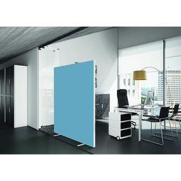 EasyScreen Trennwand easyScreen, HxT 1740 x 390 mm, blau, Breite 1600 mm