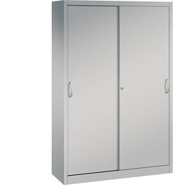C+P ACURADO Schiebetürenschrank, 4 Fachböden, HxBxT 1950 x 1200 x 400 mm, weißalu