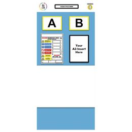 Regal-Infoboard Doppelmarkierung, Whiteboard, HxB 2000 x 900 mm, blau kaiserkraft
