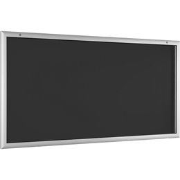Schaukasten f&uuml;r Innen- und Au&szlig;enbereich, T&uuml;r&ouml;ffnung um 180&deg; nach unten, &Uuml;bergr&ouml;&szlig;e BxH 2000 x 1025 mm, R&uuml;ckwand anthrazitgrau RAL 7016 kaiserkraft