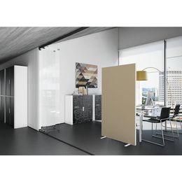 EasyScreen Trennwand easyScreen, HxT 1740 x 390 mm, sand, Breite 940 mm