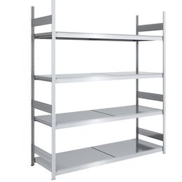 hofe Großfach-Steckregal mit Stahlböden, Höhe 2500 mm, Fachbodenbreite 2000 mm, Fachbodentiefe 800 mm, Grundregal