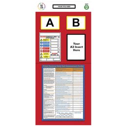 Regal-Infoboard Doppelmarkierung, Bewertung, HxB 2000 x 900 mm, rot kaiserkraft