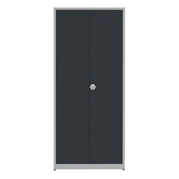 Mauser Universalschrank, extrahoch, HxBxT 2200 x 950 x 500 mm, wei&szlig;aluminium / anthrazitgrau