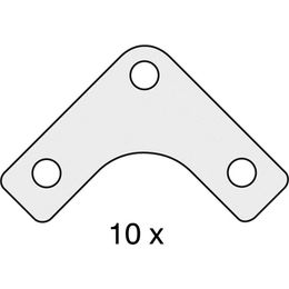 hofe Eckplatte, zur Versteifung, verzinkt, f&uuml;r Regal, VE 10 Stk