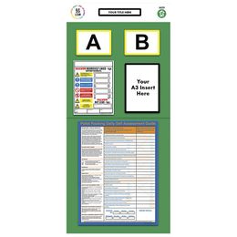 Regal-Infoboard Doppelmarkierung, Bewertung, HxB 2000 x 900 mm, gr&uuml;n kaiserkraft