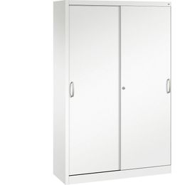 C+P ACURADO Schiebetürenschrank, 4 Fachböden, HxBxT 1950 x 1200 x 400 mm, verkehrsweiß