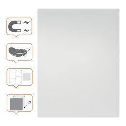 NOBO Whiteboard, modular/rahmenlos, Stahl lackiert, wei&szlig;, BxH 600 x 450 mm