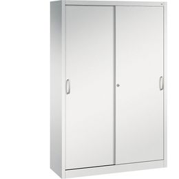 C+P ACURADO Schiebetürenschrank, 4 Fachböden, HxBxT 1950 x 1200 x 400 mm, lichtgrau