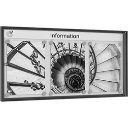 Schaukasten METALLIC, Querformat, f&uuml;r 3 x DIN A4 kaiserkraft