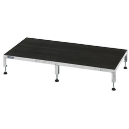 eurokraft pro Arbeitsplattform, Höhenverstellbereich 165 - 230 mm, mit Riefengummiplatte, Plattform LxB 1210 x 610 mm, feuerverzinkt