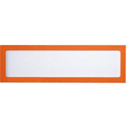 eurokraft basic Magnetische Infotasche, für Überschriften, DIN A4 hoch / DIN A5 quer, 225 x 60 mm, Rahmen orange, VE 10 Stk