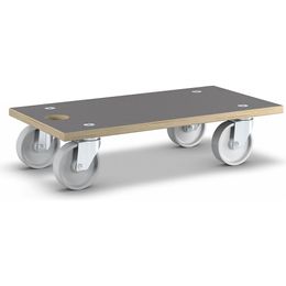 Wagner Transportroller MaxiGRIP, rechteckig, mit FSC&reg;-Zertifizierung, LxBxH 575 x 300 x 135 mm, Tragf&auml;higkeit 400 kg