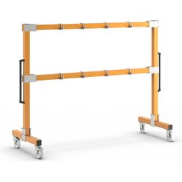 eurokraft pro Anschlagmittel-Garderobe, fahrbar, L&auml;nge 2500 mm