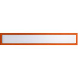 eurokraft basic Magnetische Infotasche, für Überschriften, DIN A3 quer / DIN A2 hoch, 435 x 60 mm, Rahmen orange, VE 10 Stk