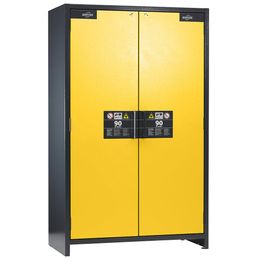 ASECOS Feuerbest&auml;ndiger Industrie-Gefahrstoffschrank Typ 90, HxBxT 1955 x 1200 x 615 mm, 2-t&uuml;rig, goldgelb