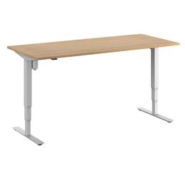 Schreibtisch Atlanta, elektrisch höhenverstellbar, gerade, BxT 1800 x 800 mm, Buche/weiß kaiserkraft