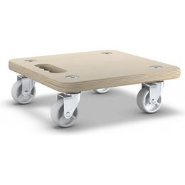 Wagner Transportroller aus Multiplexplatte, quadratisch, VE 2 Stk, Kunststoff-R&auml;der (hart)