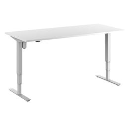 Schreibtisch Atlanta, elektrisch höhenverstellbar, gerade, BxT 1800 x 800 mm, weiß/weiß kaiserkraft