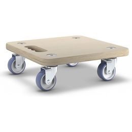 Wagner Transportroller aus Multiplexplatte, quadratisch, VE 2 Stk, R&auml;der mit TPR-Bandage (soft)