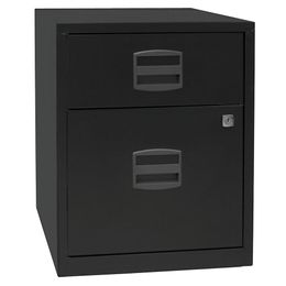 Bisley Mobiler Beistellschrank PFA, 1 Schublade, 1 Hängeregistratur, schwarz