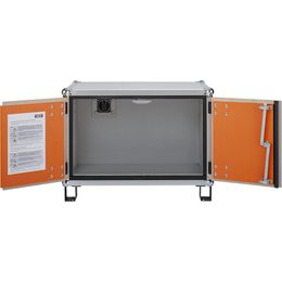 CEMO Akku-Sicherheits-Lagerschrank, BxT 800 x 660 mm, mit Stapelf&uuml;&szlig;en
