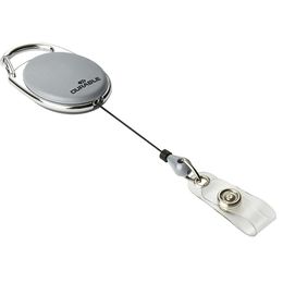 Durable Ausweishalter JOJO STYLE, mit Druckknopf-Schlaufe, VE 20 Stk, grau