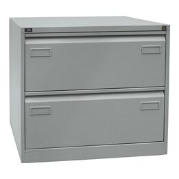 Bisley H&auml;ngeregistraturschrank LIGHT, 2-bahnig, 2 Sch&uuml;be, DIN A4, silber