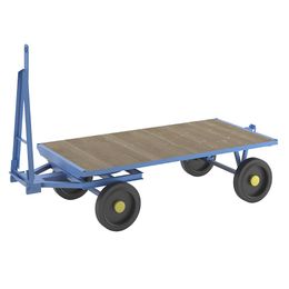 eurokraft pro Schlepperanhänger, Drehschemel-Lenkung, Tragfähigkeit 2 t, Ladefläche 2 x 1 m, lichtblau