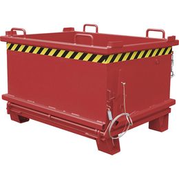 eurokraft pro Klappbodenbeh&auml;lter SB, Volumen 0,5 m&sup3;, Traglast 1000 kg, feuerrot
